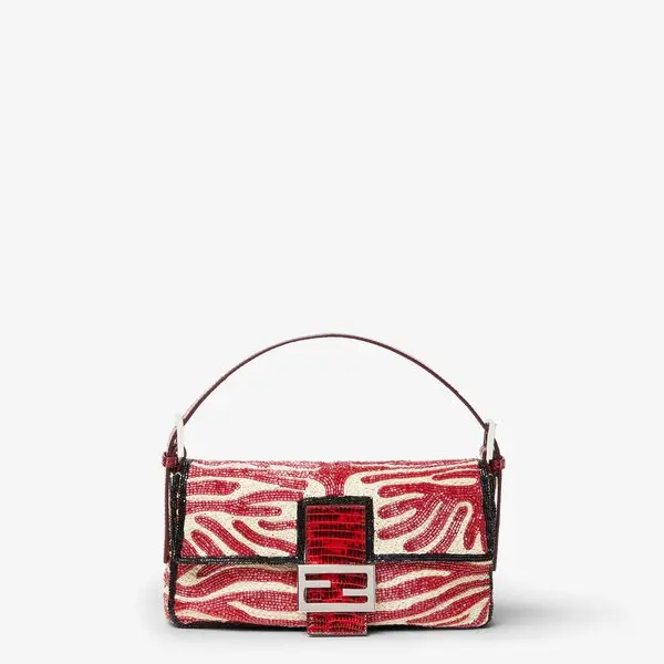 Fendi Baguette® 26424 Raffia And Bead Re Edition Bag